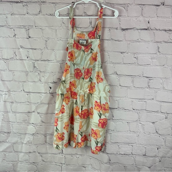 Hurley | Bottoms | Kids Hurley Floral Shortall Overalls Sz Large 213y ...